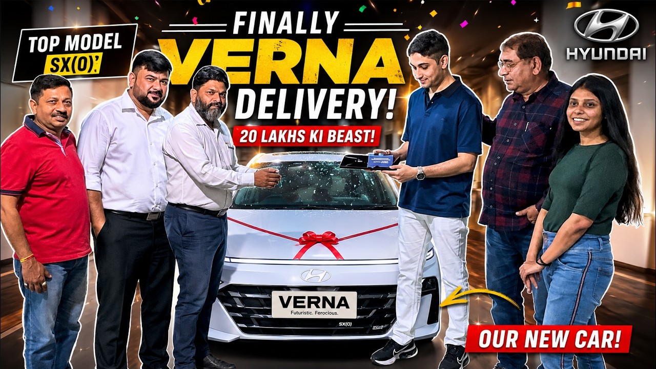 Taking Delivery of Hyundai Verna 2023 Top Model SX(O) - YouTube