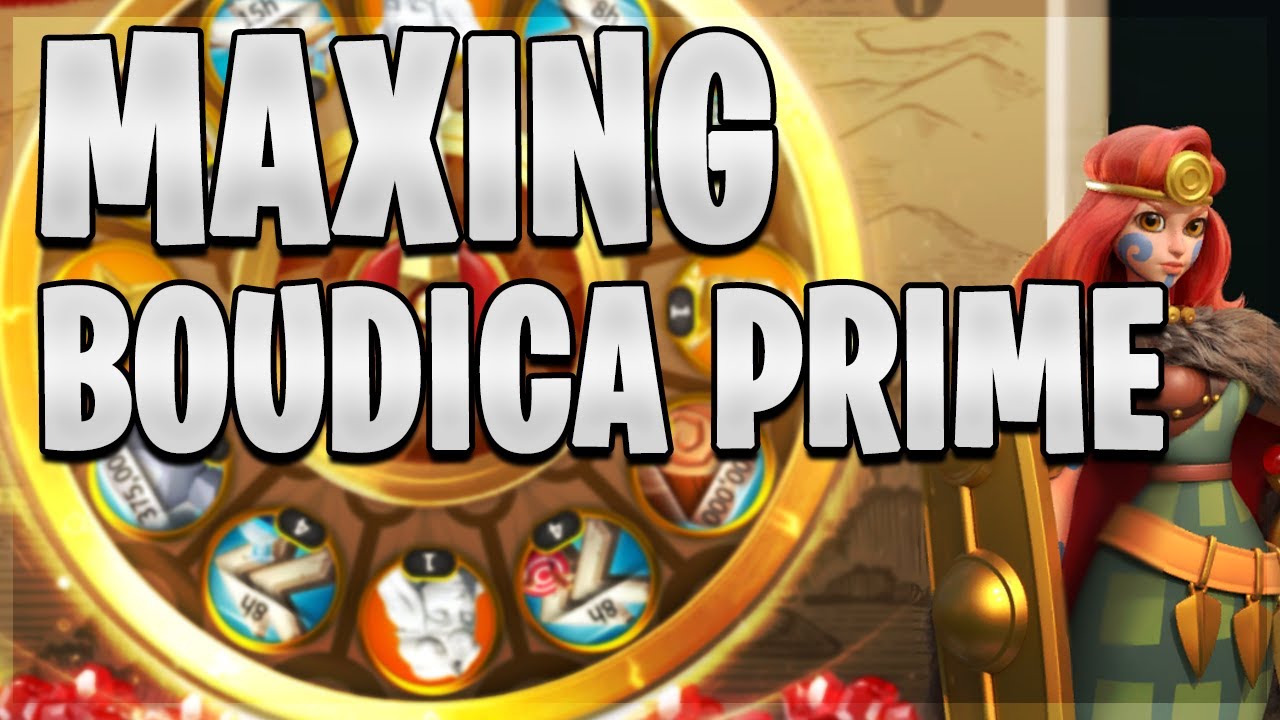Expertise Boudica Prime and MAX Spins on GEMS | Rise of Kingdoms - YouTube