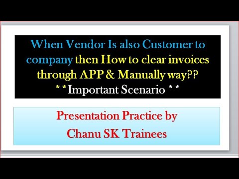 When Vendor Is also Customer to company then How to clear invoices ...