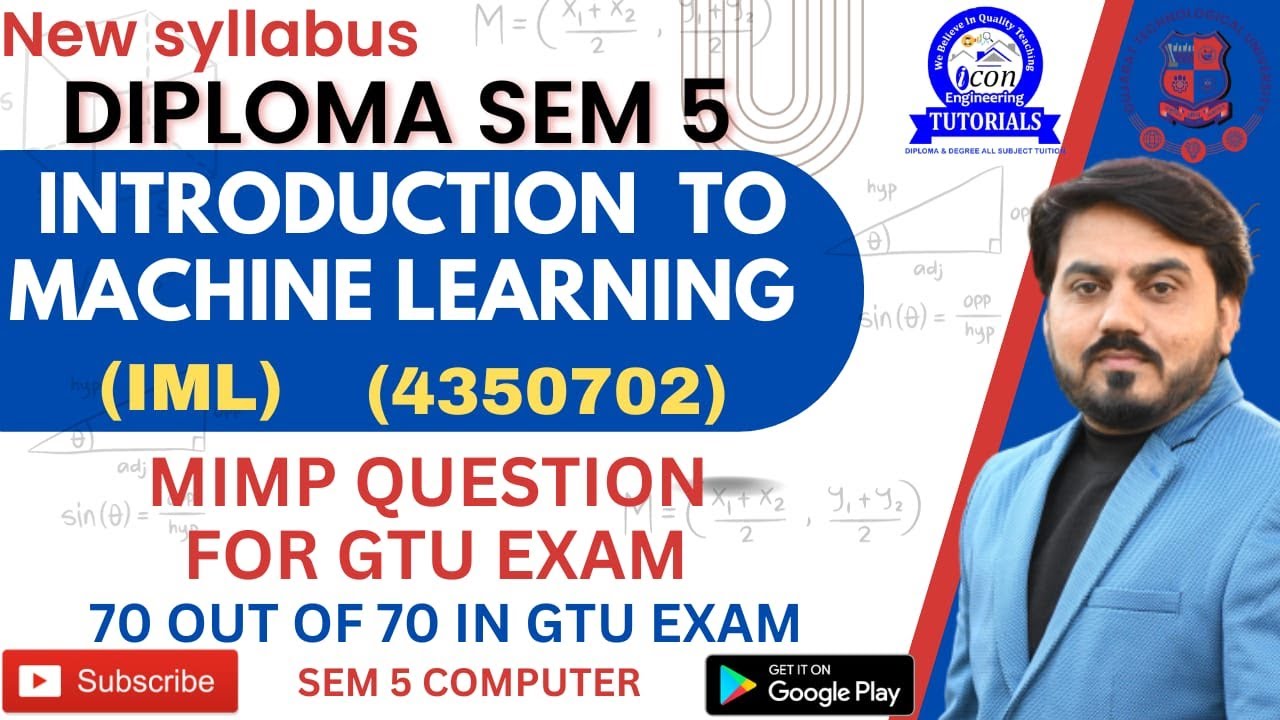 INTRODUCTION TO MACHINE LEARNING (IML) MOST IMP FOR COMPUTER SEM 5 || IML IMP FOR GTU || #gtu ...