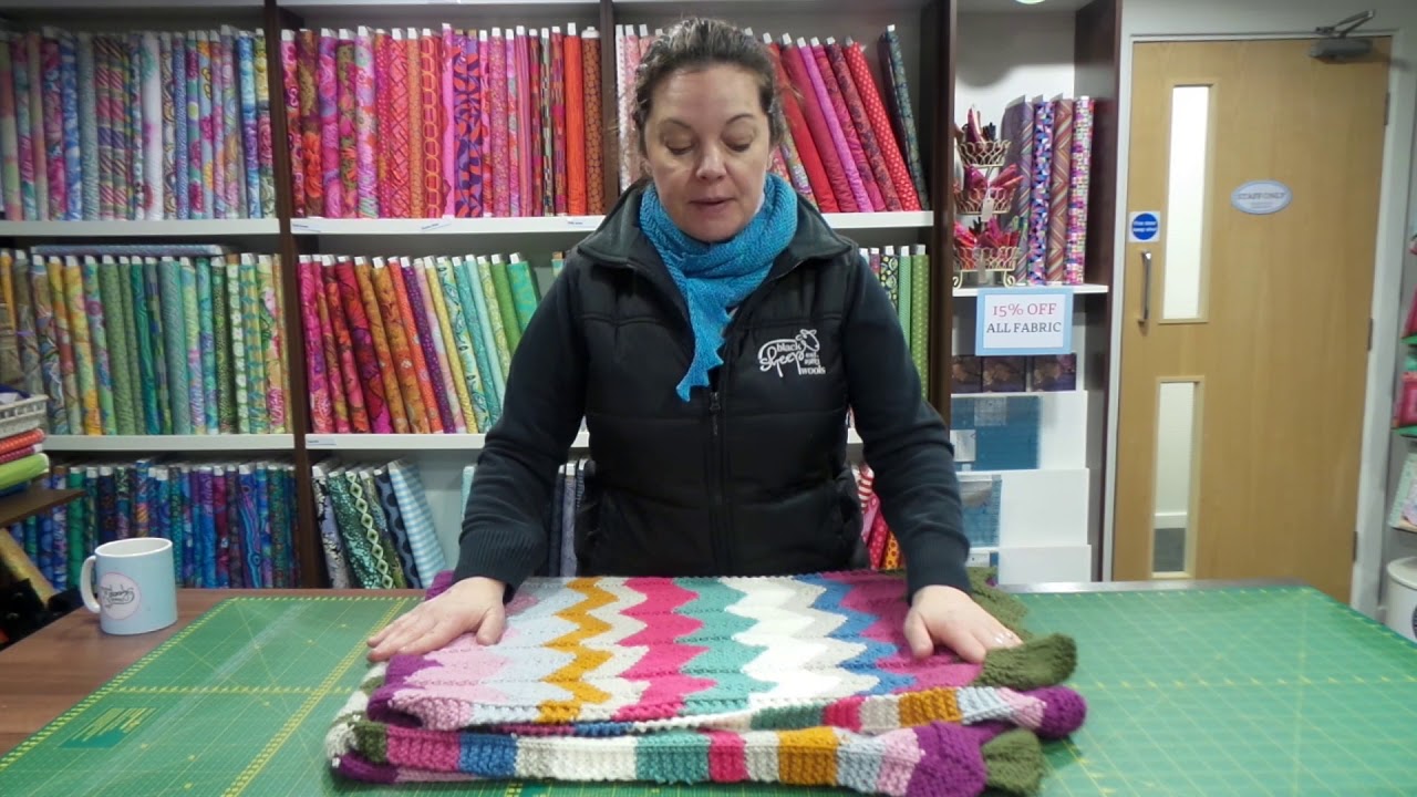 On Point Knitted Chevron Blanket by Lynne Rowe - YouTube