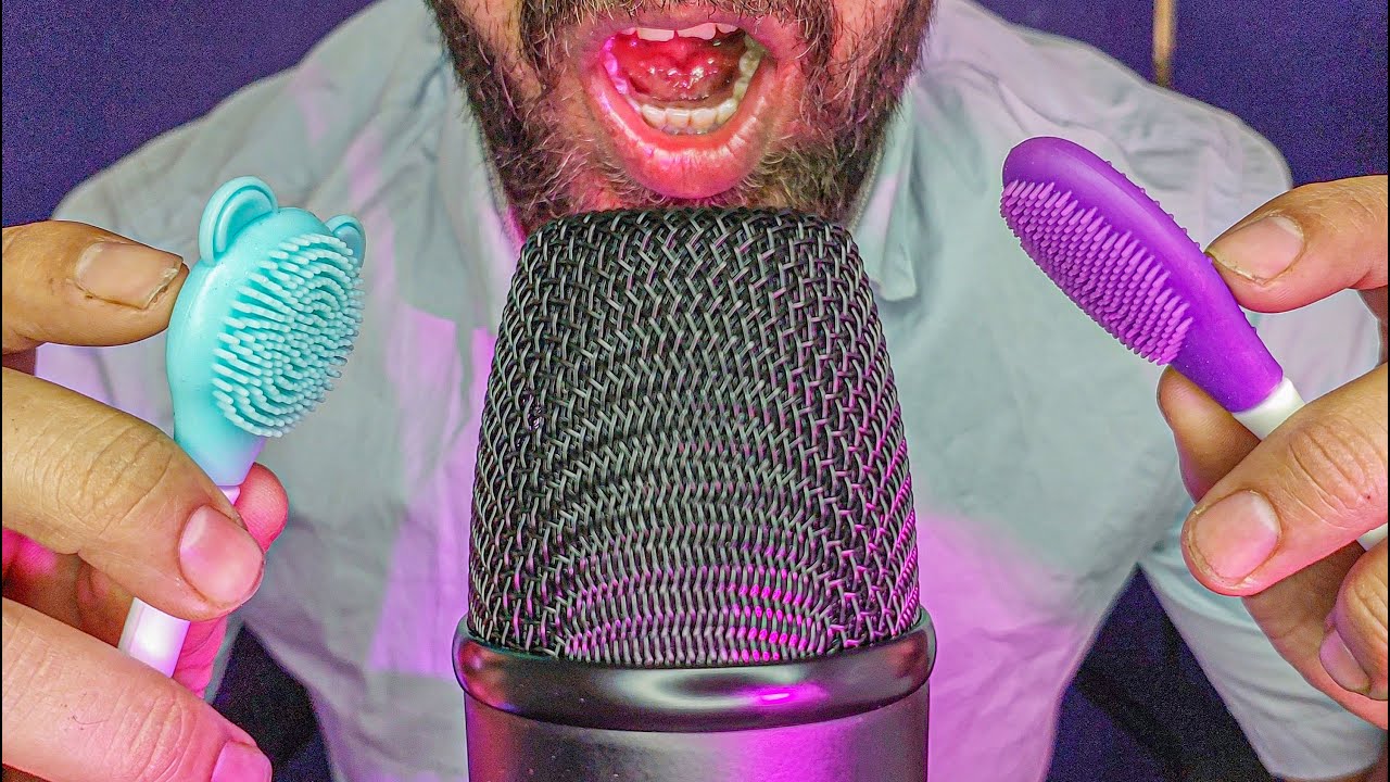 ASMR scratch on mic and glass by hand - YouTube