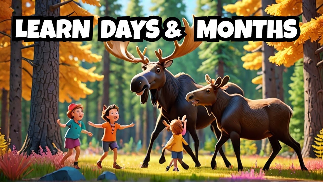 Week Days & Months of the Year | Mooseclumps | Kids Learning Songs and ...