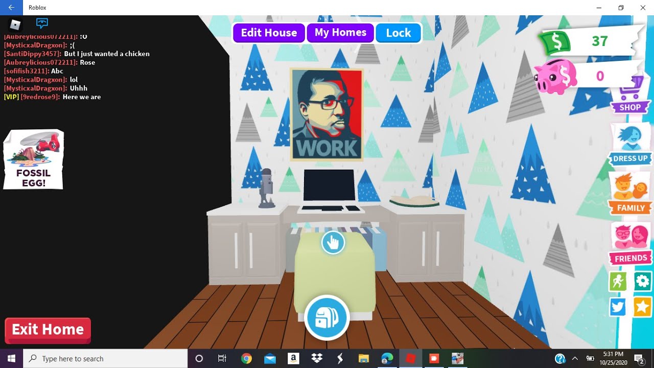 Computer set up building hack. (Adopt me) - YouTube