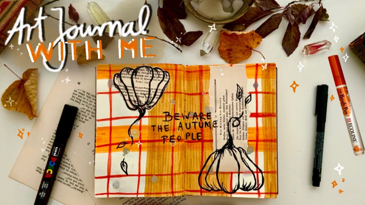 real time Art Journal with me • Autumn Vibes • Art Meditation - YouTube