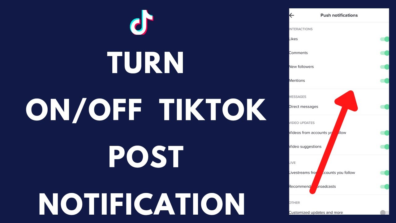 How To Turn On Off Tiktok Post Notifications Youtube