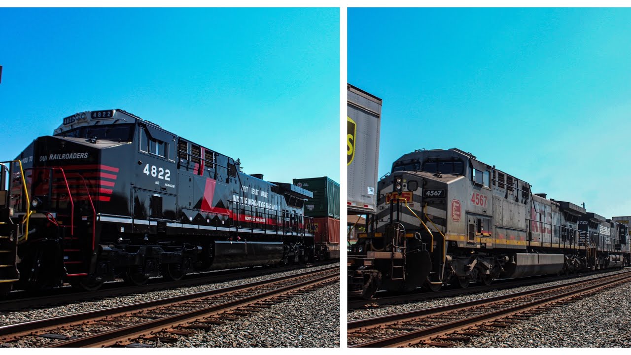 NS 27A at Easley with NS 4822 (Moving Weight of the World) & KCS Grey Ghost trailing - YouTube