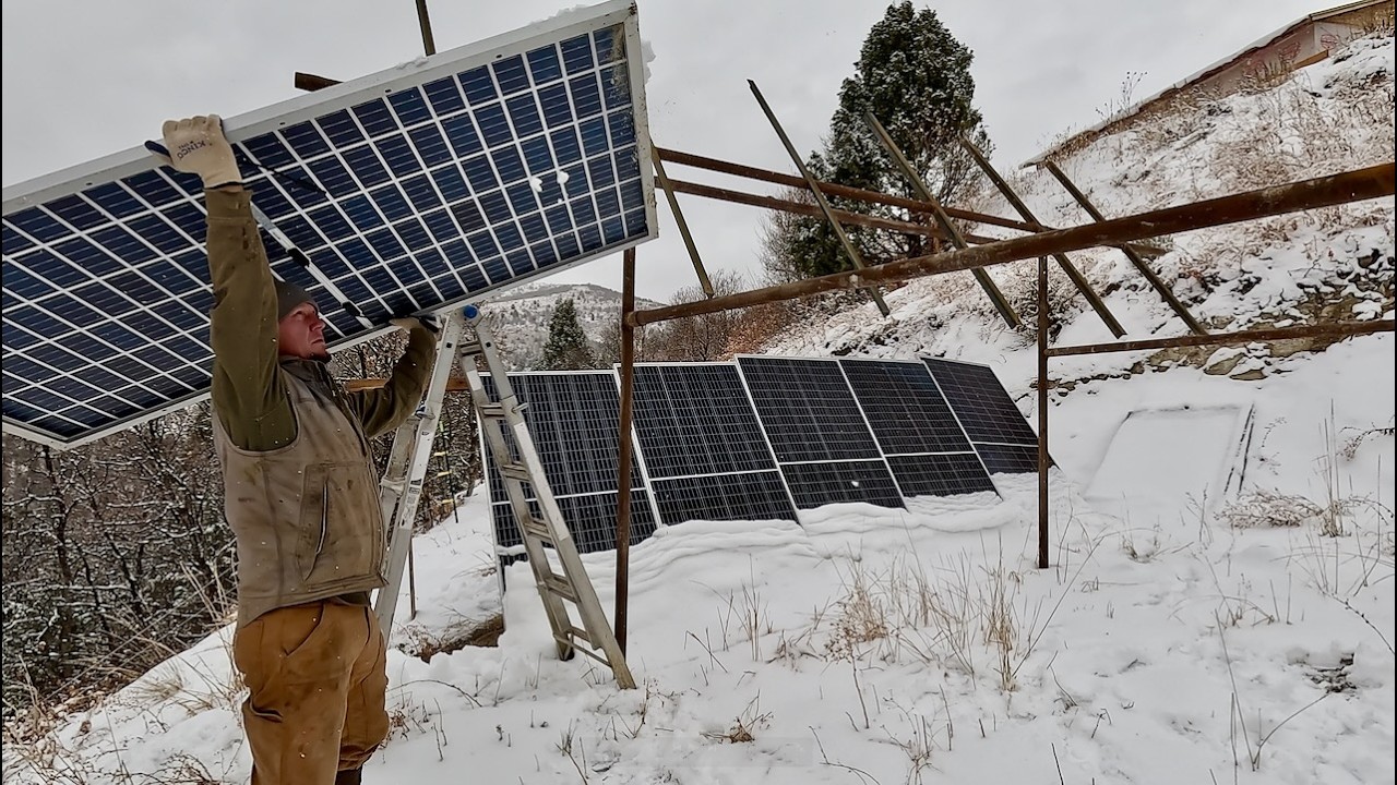 FINALLY getting the SOLAR PANELS off the GROUND | ADDING an Adjustable ...