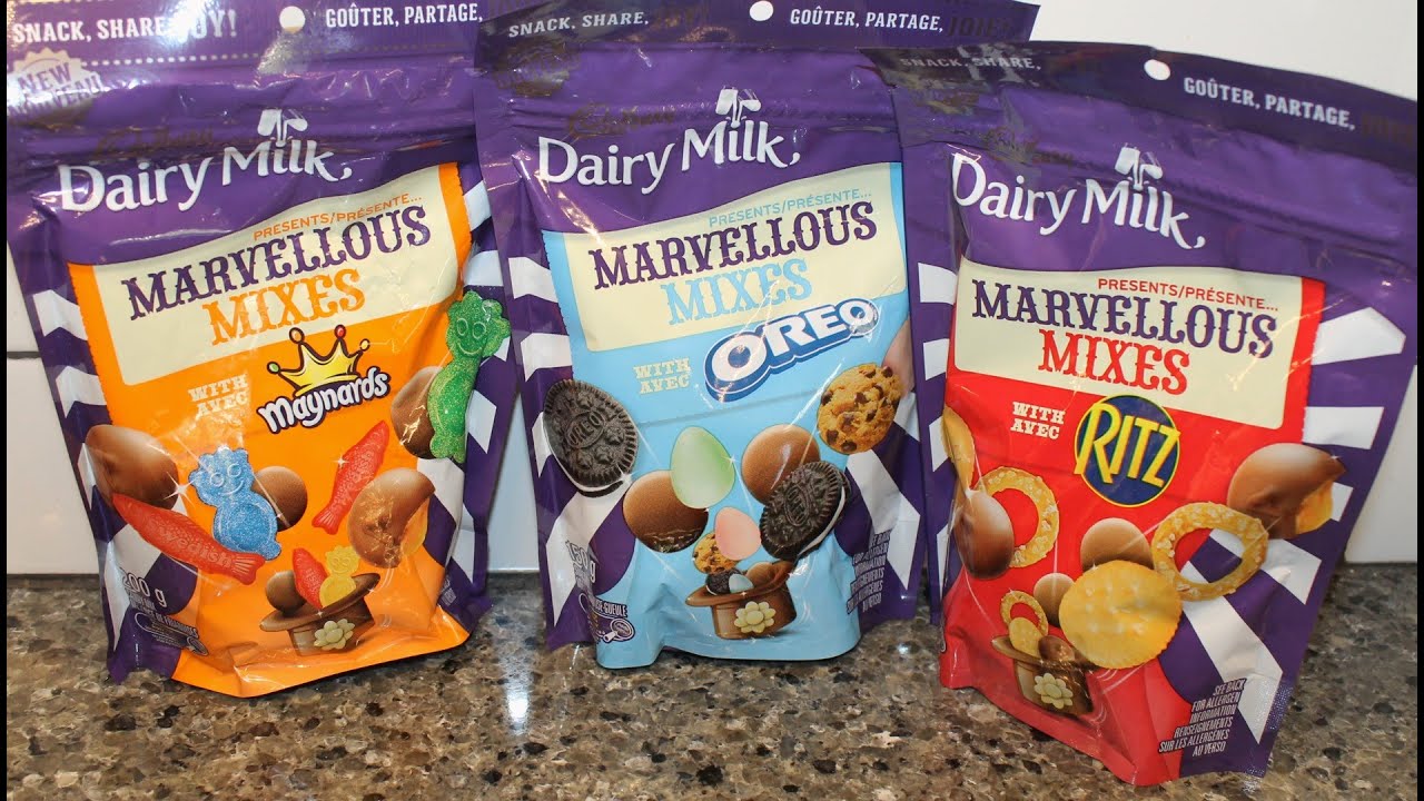 Cadbury Dairy Milk Marvellous Mixes with Maynards, Oreo & Ritz – Canada ...
