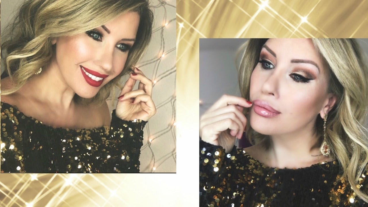 EASY GLAM Holiday Makeup Tutorial for HOODED EYES | Risa Does Makeup ...