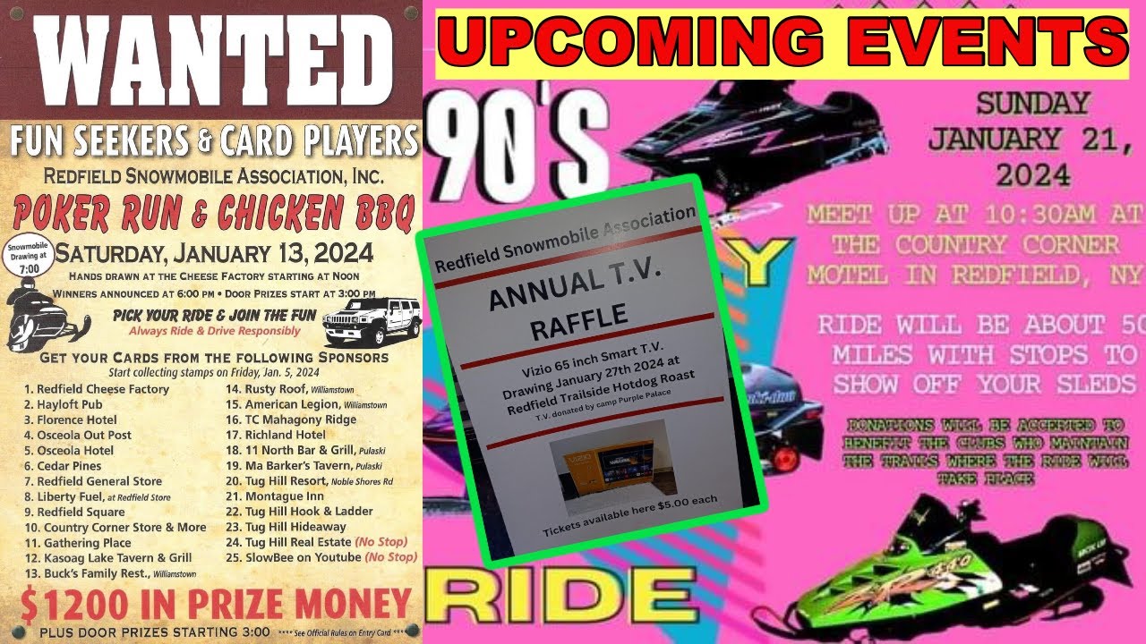 Redfield Snowmobile association ***POKER*** Run (90's Ride, Trailside ...