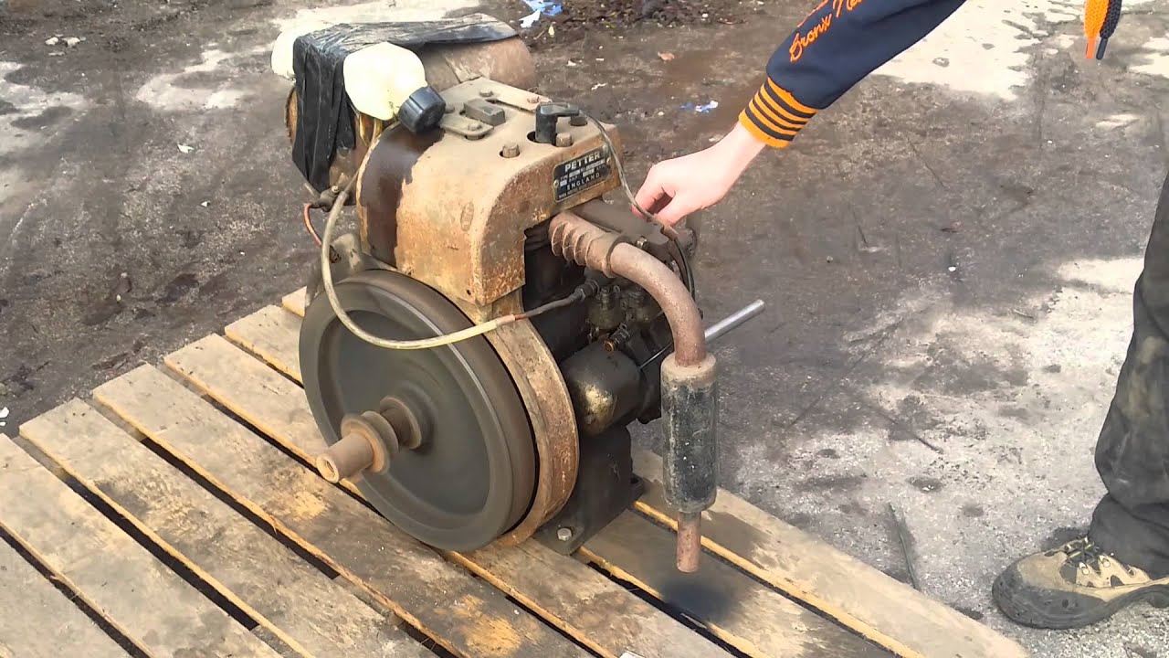 Petter stationary engine 1951-1967 1.5hp 750rpm - YouTube