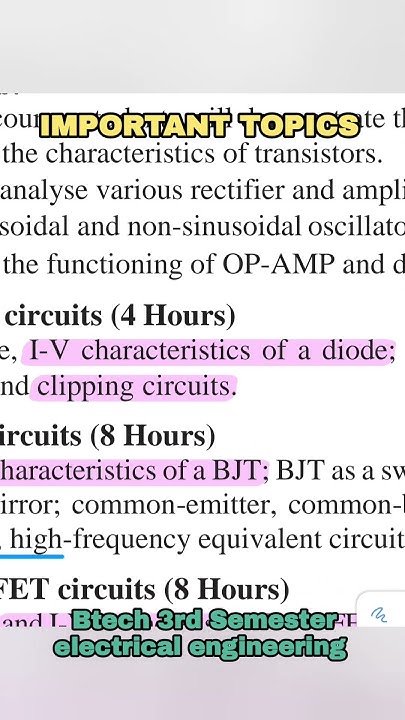 Analog electronics circuit btech 3rd Semester electrical engineering #shailendra_ee #bue_ee #bue ...