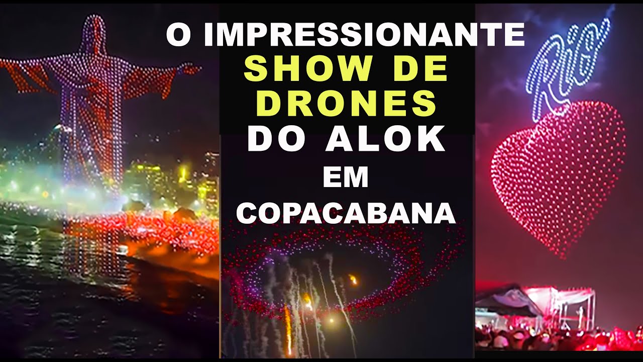 DRONES do ALOK IMPRESSIONAM O MUNDO NO RÉVEILLON de COPACABANA 2026 ...