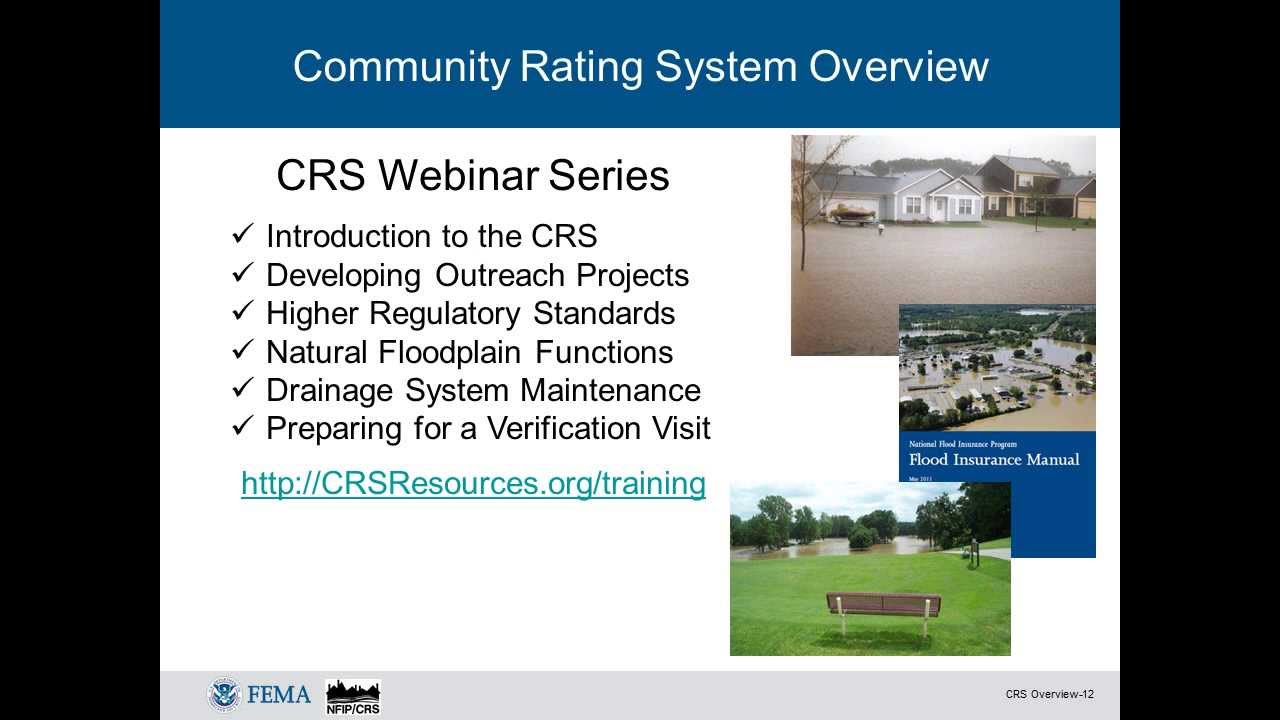 Pocket Guide to the Community Rating System (CRS) - YouTube