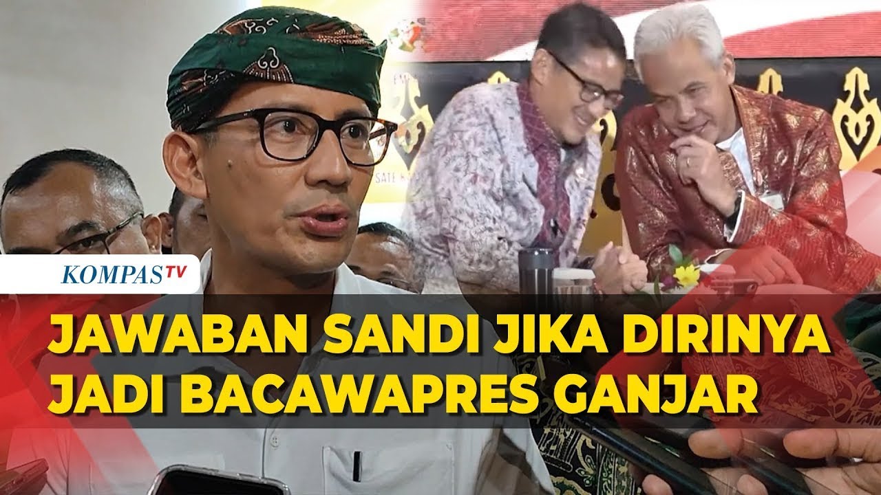 Sandiaga Uno Tanggapi Jika Dirinya Ditugaskan Jadi Bakal Cawapres Ganjar Panowo! - YouTube