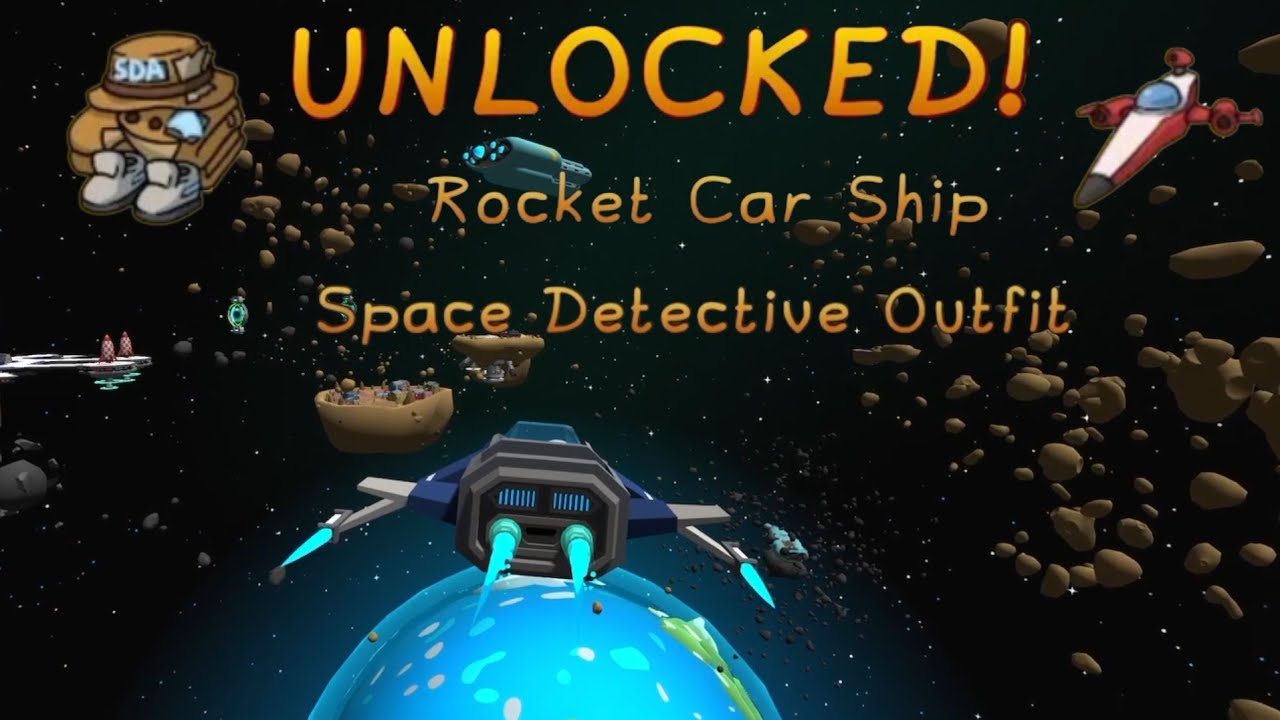 How to Unlock the Rocket Car Ship & Space Detective Outfit in Wobbly ...