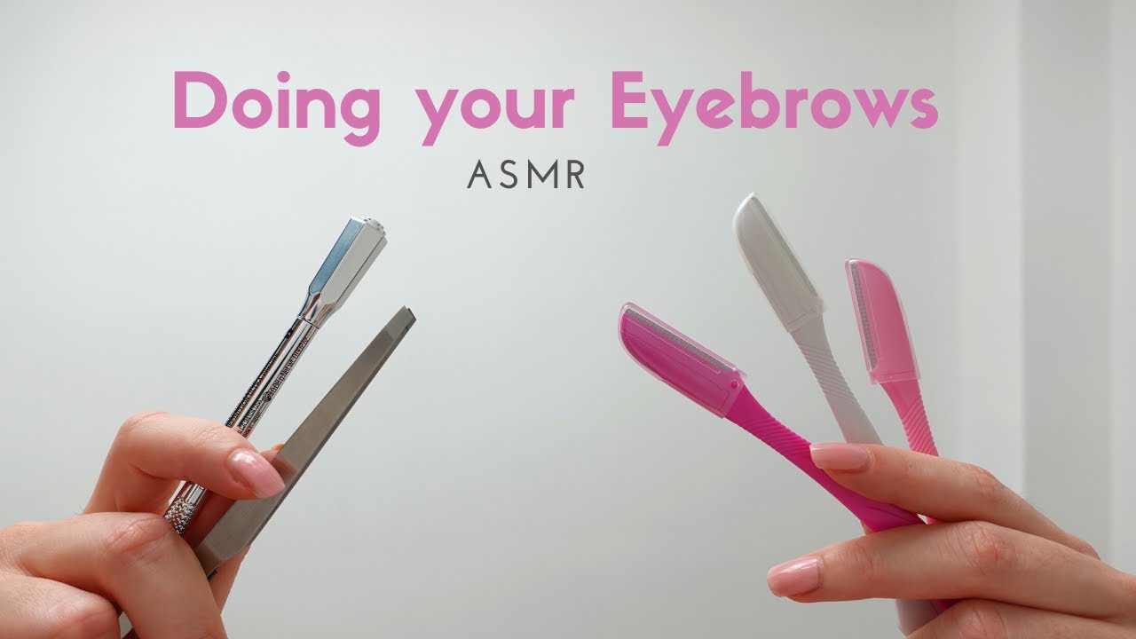 ASMR Doing your Eyebrows🧴First person🪒Plucking, Waxing, Layered Sounds (No talking) - YouTube
