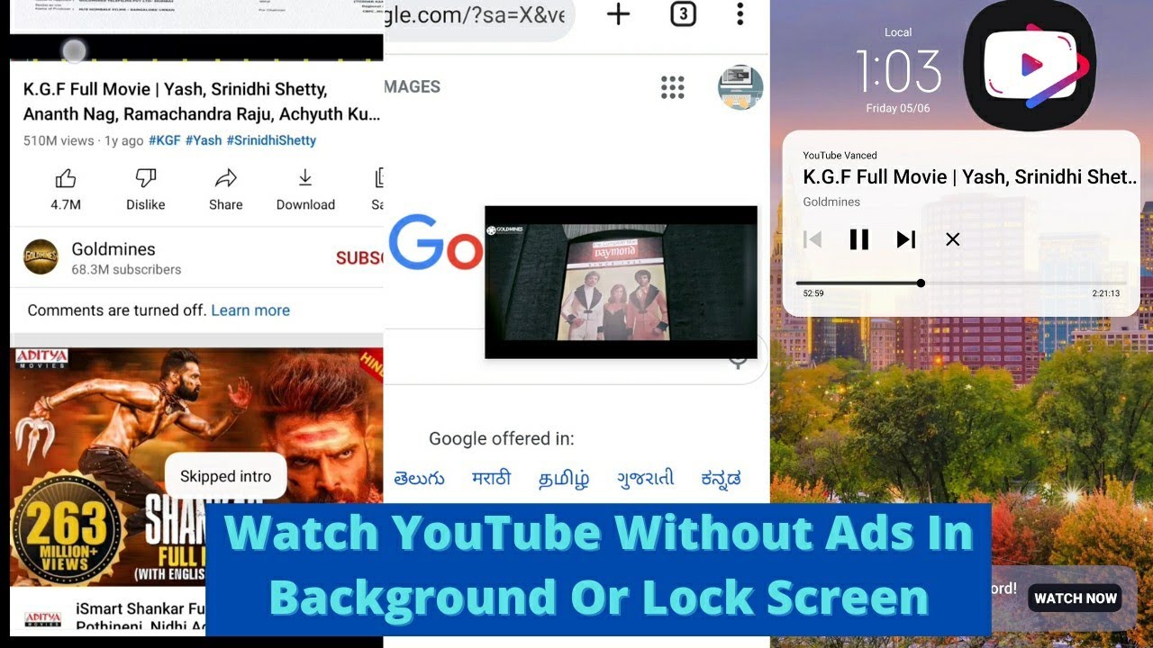 Watch YouTube Without Ads And Play In Background After Screen Lock Play ...