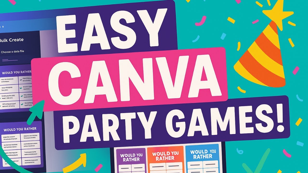 How to Create Party Games in Minutes With Canva Bulk Create - YouTube