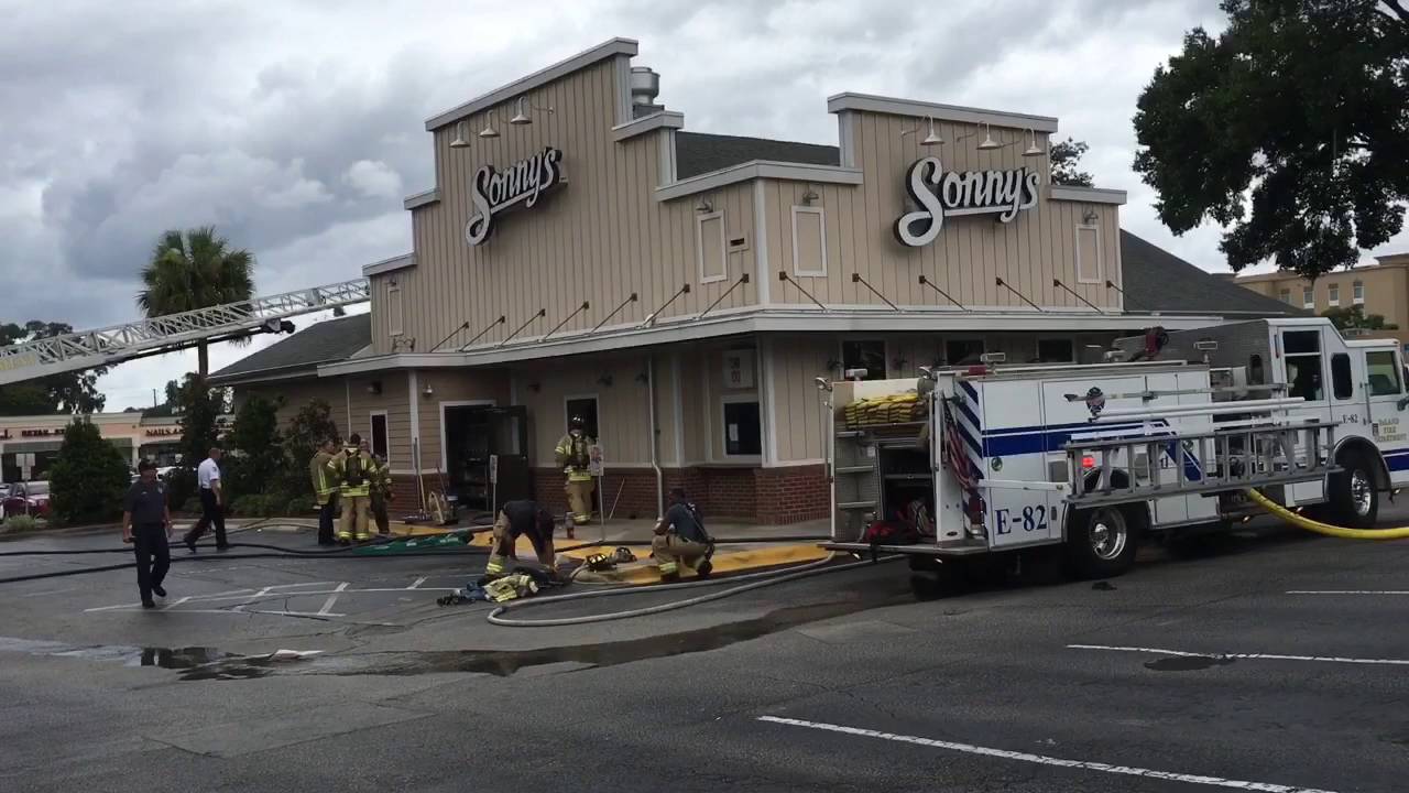 DeLand Fire Department Units on Scene of Fire at Sonny's - YouTube