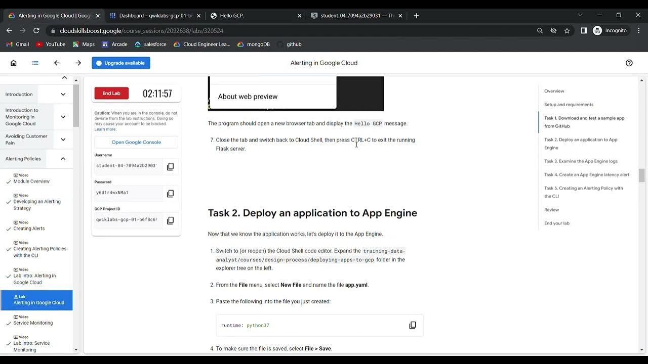 Alerting in Google Cloud || GCCP 2k22 || Google Cloud Skills Boost ...