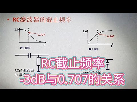 523 RC电路截止频率的含意， 3dB和0 707倍的关系和互换 - YouTube