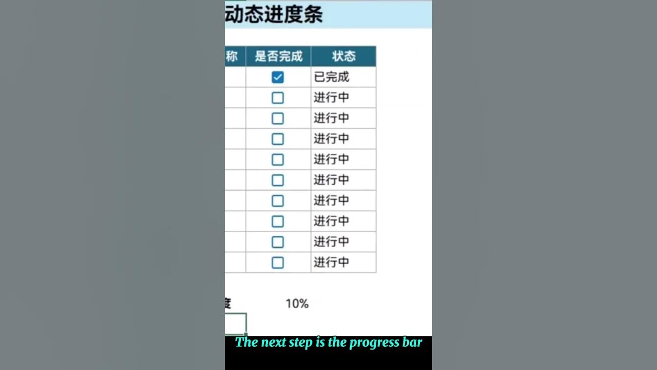 Step-by-Step Guide to Creating an Automatic Progress Bar in Excel ＃ ...