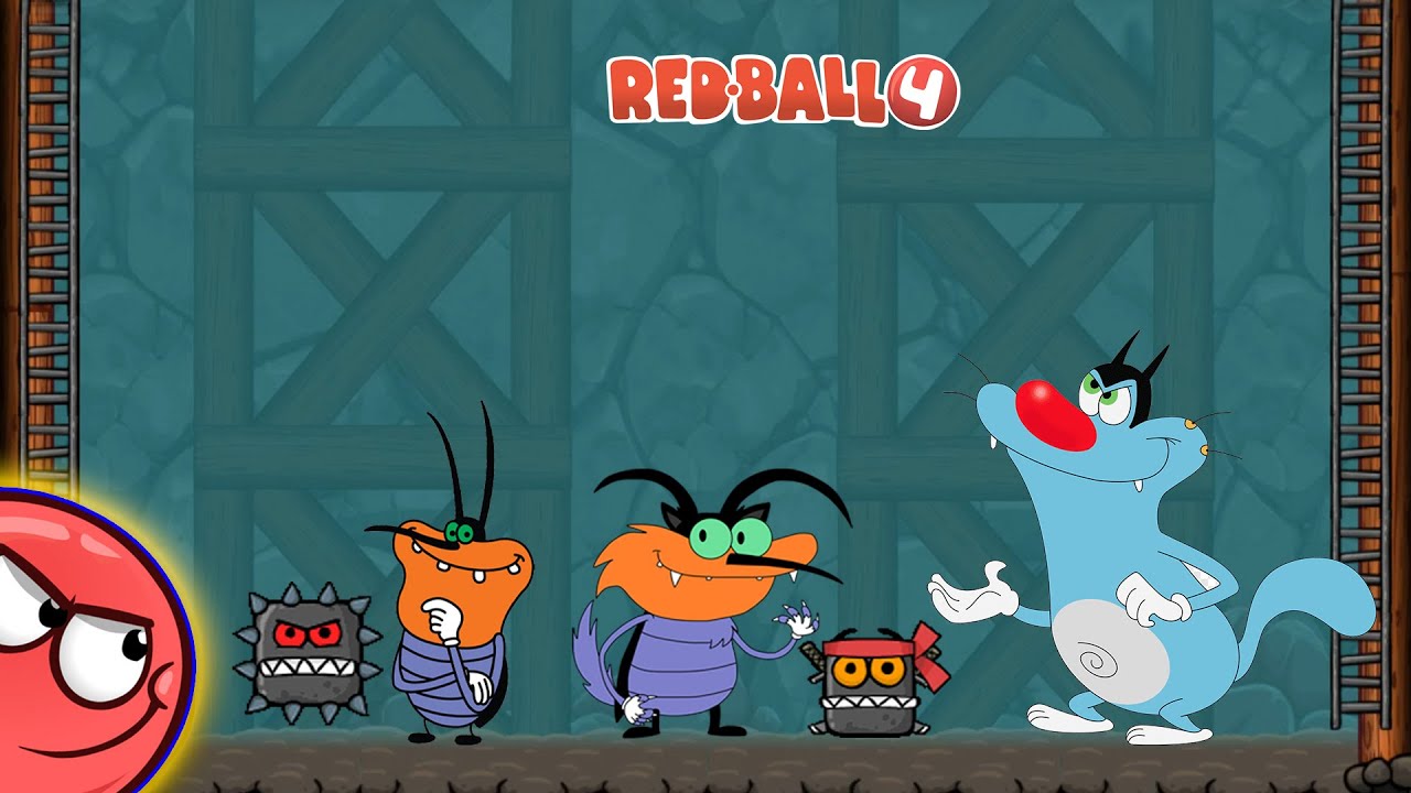 RED BALL 4 Boss Oggy vs Ball Cockroaches - YouTube