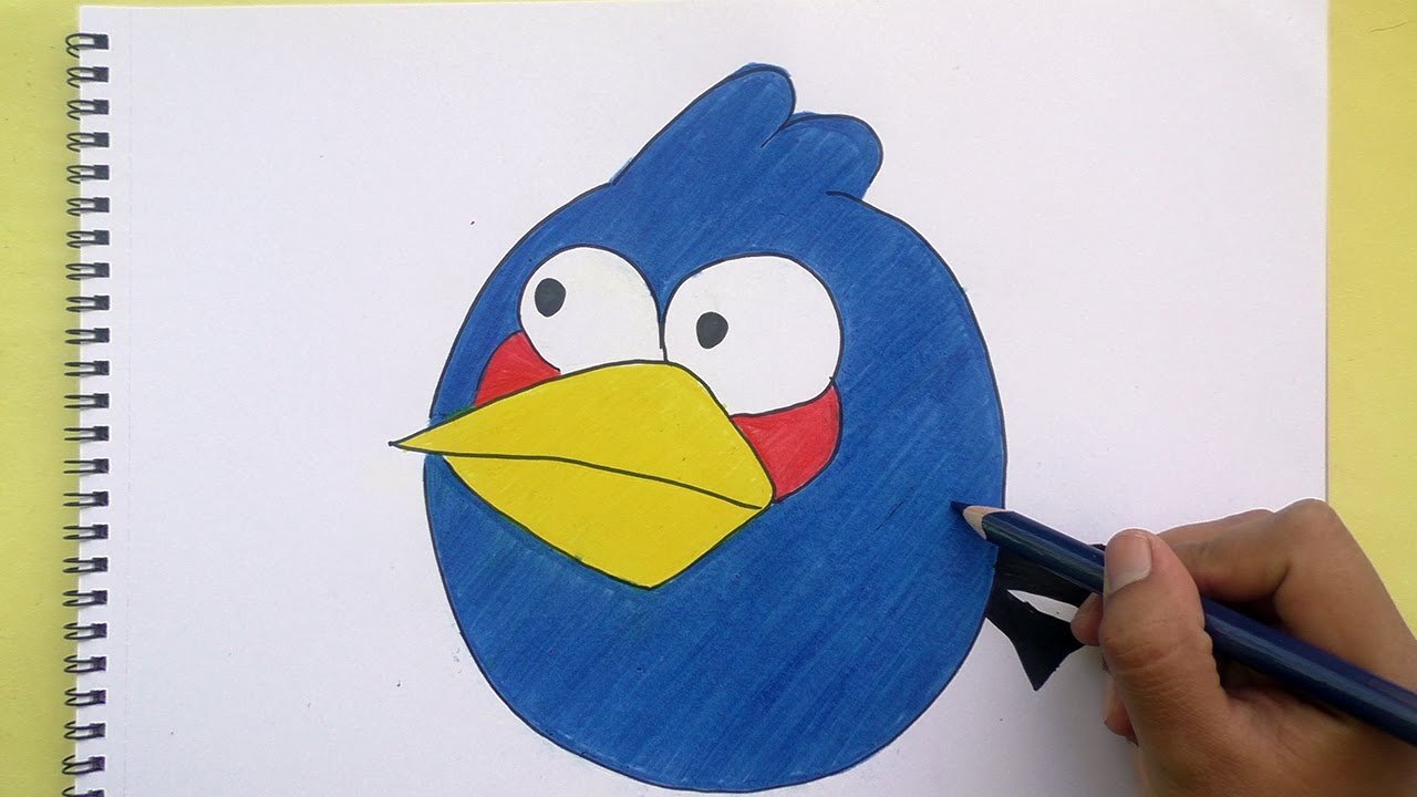 Dibujando y pintando a Jay (Angry Birds)-Drawing and painting Jay ...