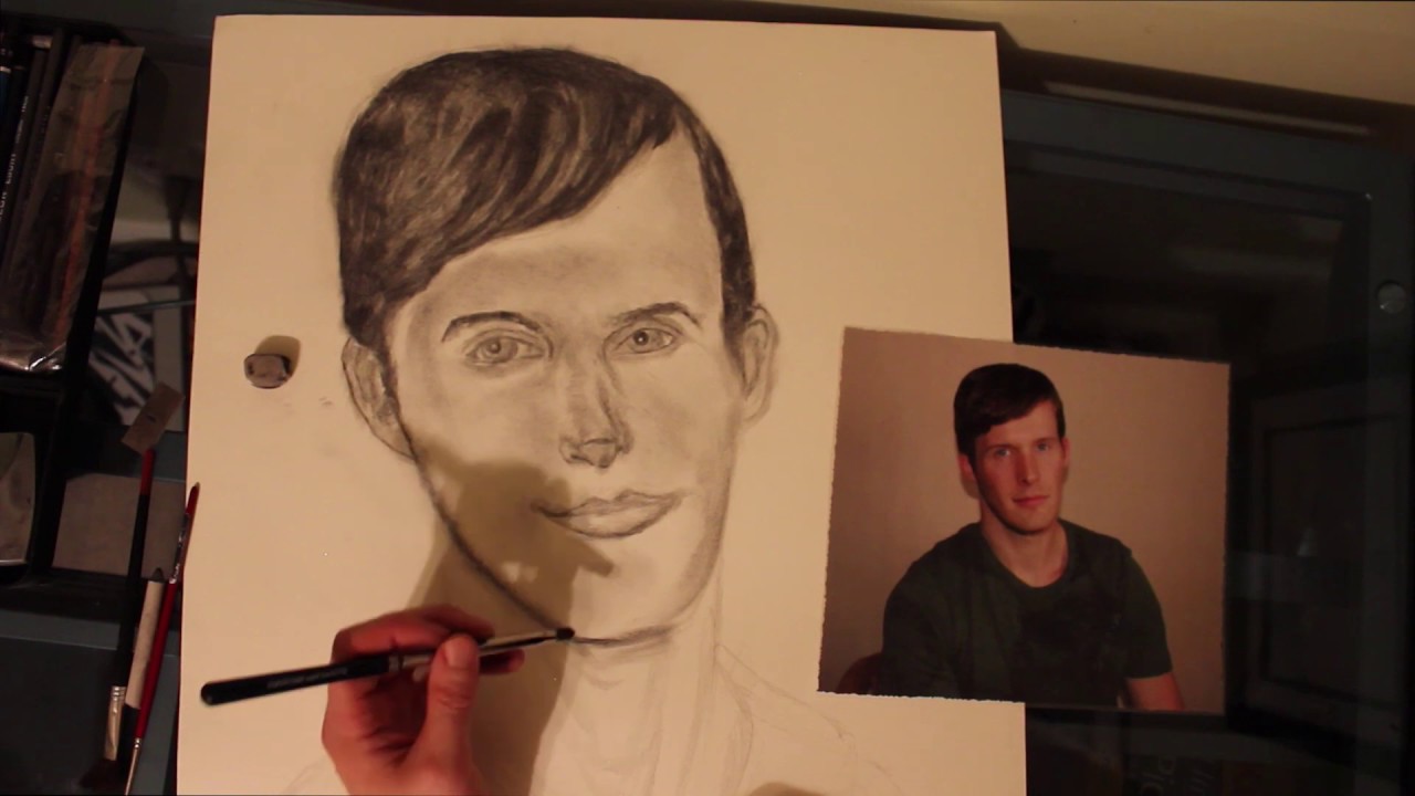 Drawing my Self Portrait - YouTube