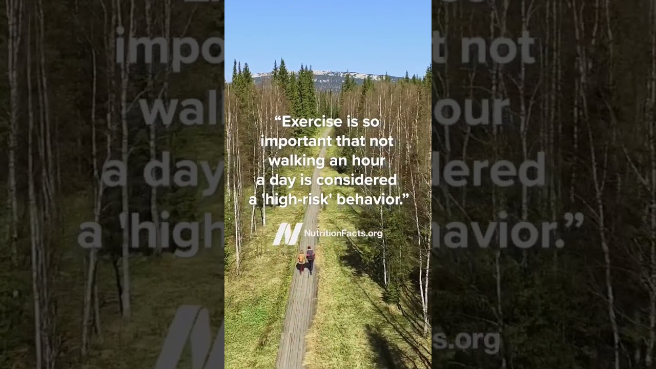 "Exercise is so important that not walking an hour a day is considered ...