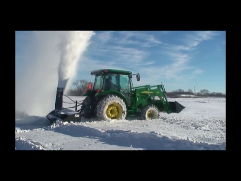 QUICK ATTACH REAR PULL PTO TRACTOR SNOWBLOWER IMPLEMENT - YouTube
