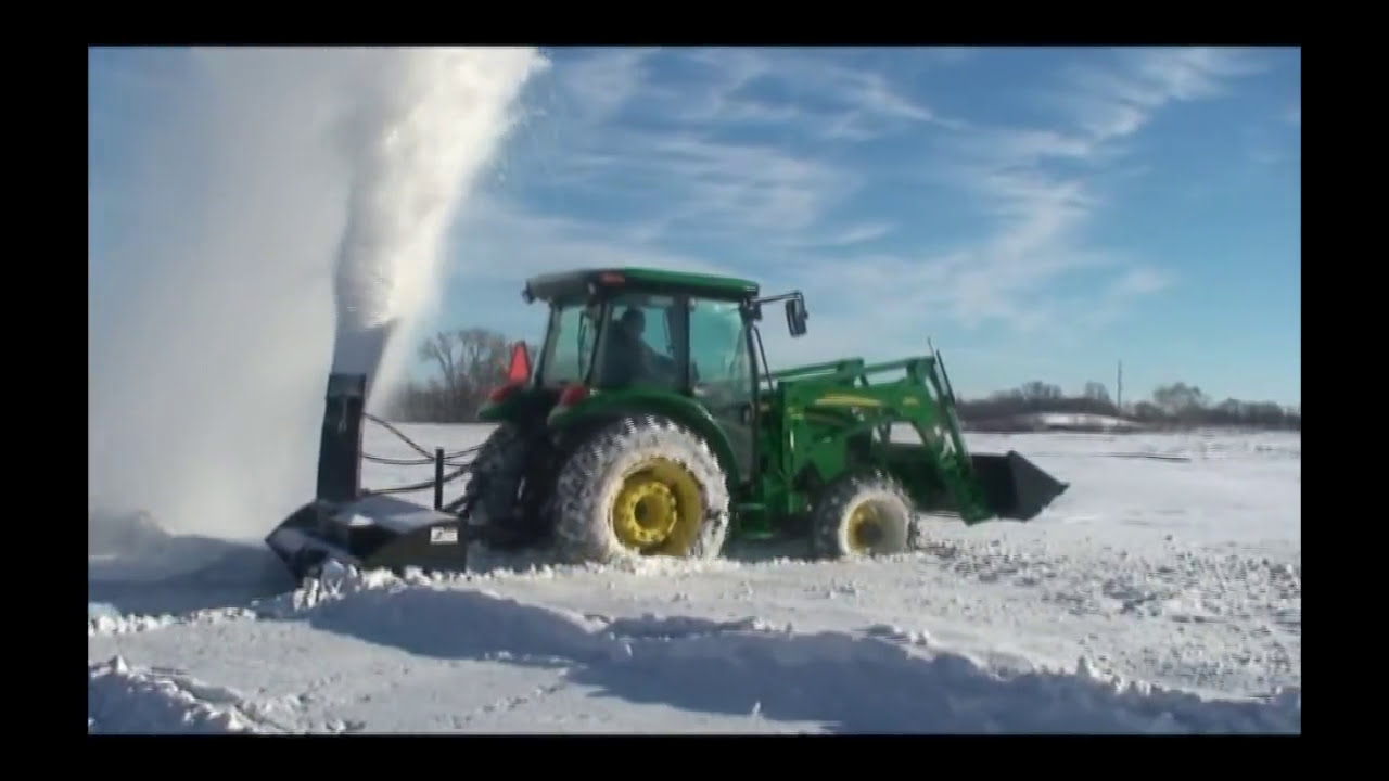QUICK ATTACH REAR PULL PTO TRACTOR SNOWBLOWER IMPLEMENT - YouTube