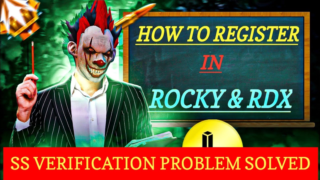 HOW TO REGISTER IN ROCKY & RDX NEW TOURNAMENT | SS VERIFICATION PROBLEM SOLUTION | FULL DETAILS ...