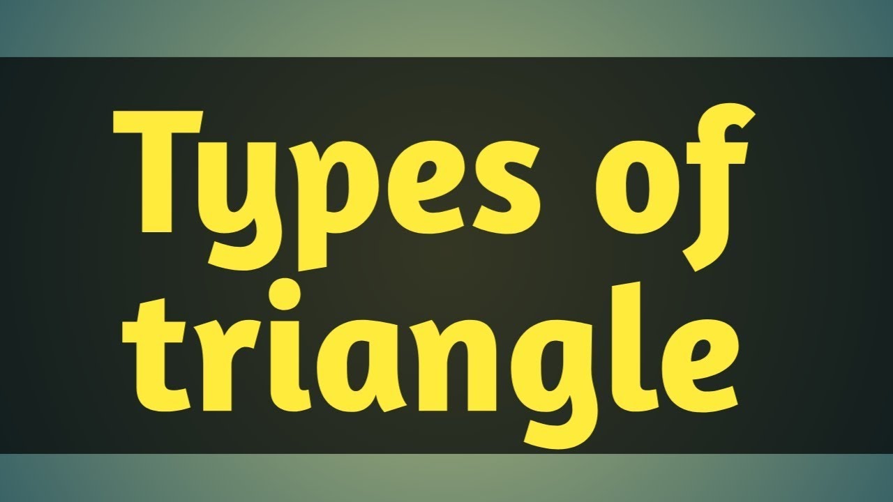 types Of Triangle in English - YouTube