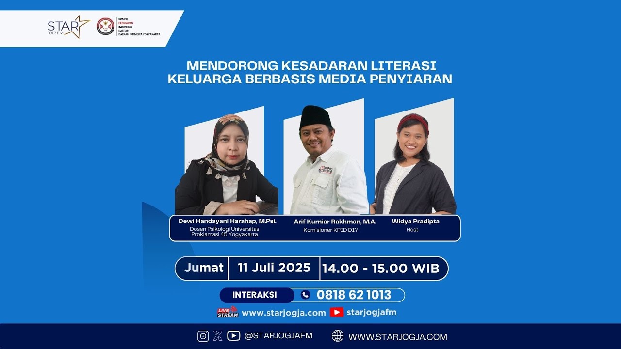 TALK SHOW - KPID DIY : MENDORONG KESADARAN LITERASI KELUARGA BERBASIS ...