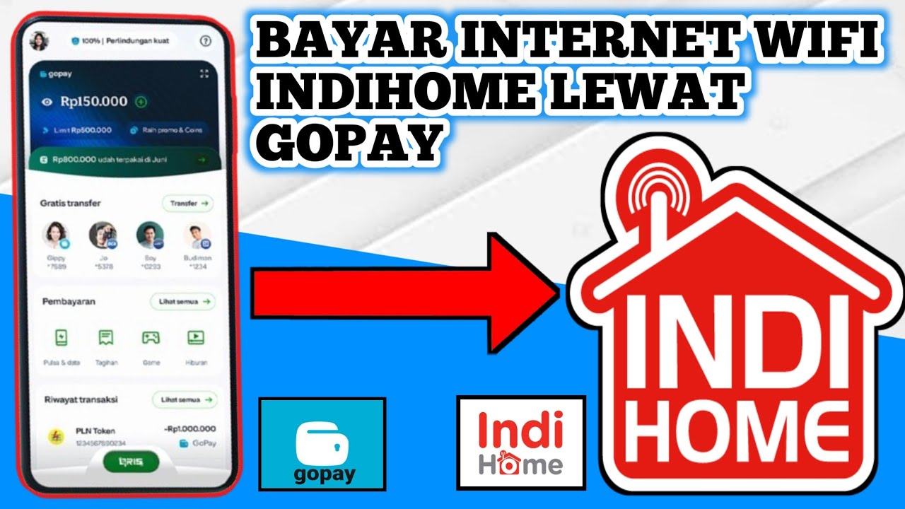 Cara bayar tagihan internet wifi indihome lewat gopay || GOPAY KE ...