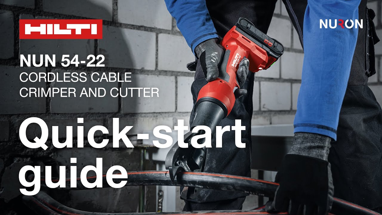 Hilti Nuron NUN 54-22 Cordless Cable Crimper and Cutter - Quick-start ...