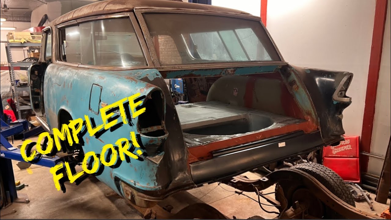 55 Nomad Tail Panel and Cargo Floor Install!! It finally has a full ...