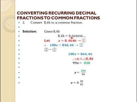 1 2 Number Systems and converting Decimal to Common Fractions - YouTube