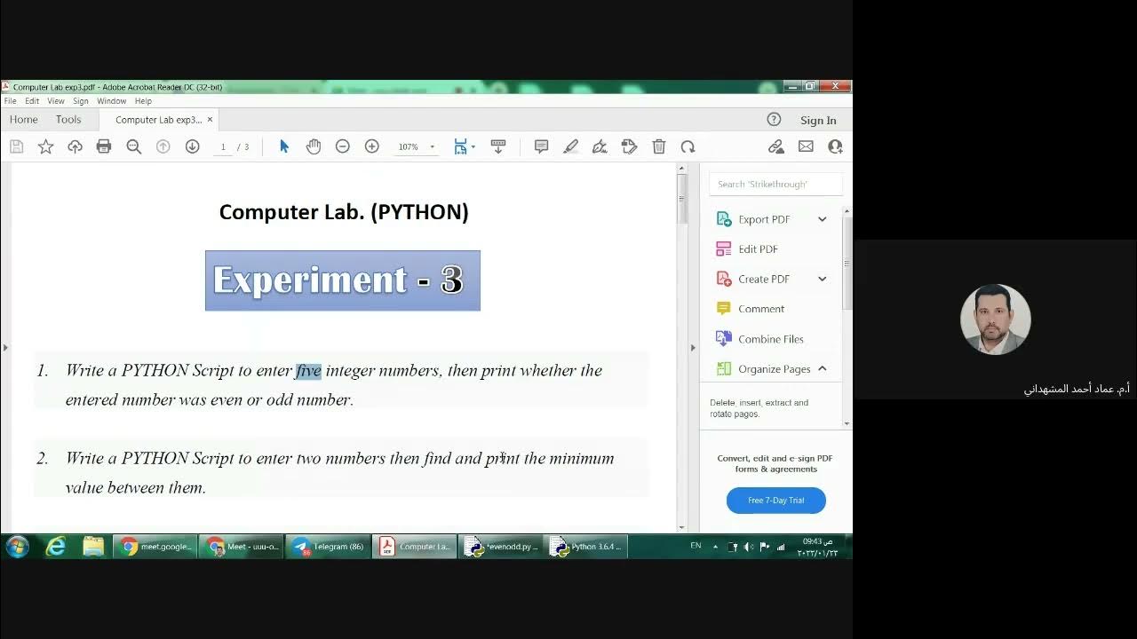 python lab 3 1 2022 01 22 at 22 35 GMT 8 - YouTube