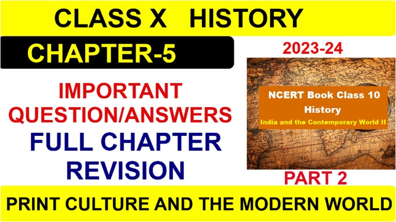 191 || QA CLASS 10 HISTORY CHAPTER 5 || PRIINT CULTURE AND THE MODERN ...