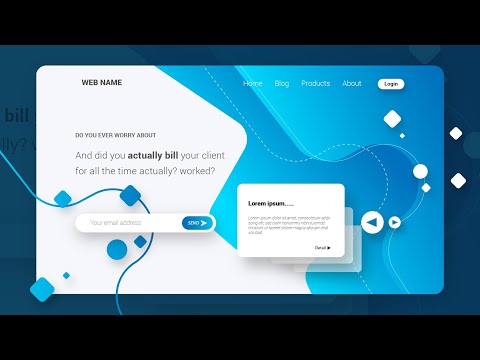 Landing page | Web design | Illustrator Tutorial  | Speed Art