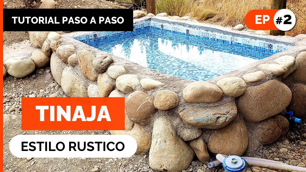 TINAJA de PIEDRAS CASERA! 💧 🔥 Piscina de agua caliente estilo rústico ...