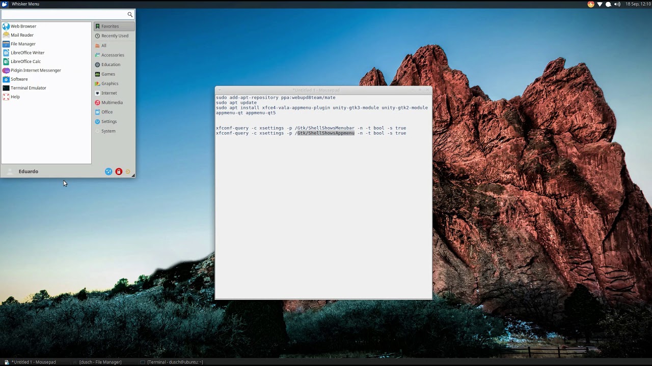 Vala appmenu estilo macOS para XFCE (Xubuntu) - YouTube