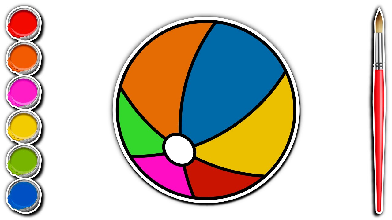 🏀 How to Draw Ball Step by Step for Beginners (Coloring Ball) Draw Ball ...