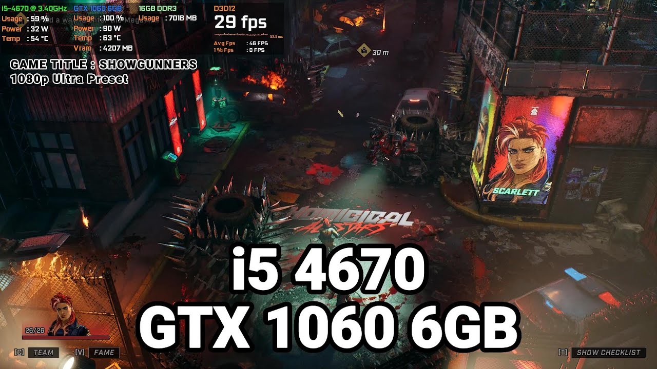 i5 4670 + GTX 1060 6GB - SHOWGUNNERS - YouTube