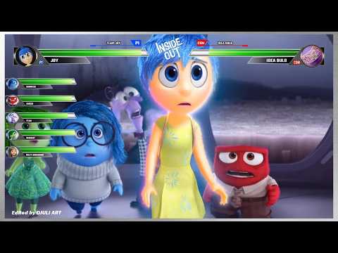 Inside Out - Team Joy vs. Idea Bulb Final Fight WITH HEALTHBARS