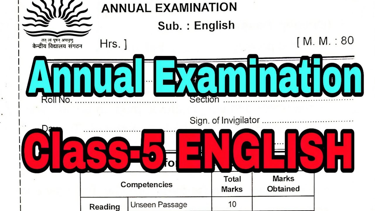 KV Question Papers Class 5 English Previous Year Annual Exam For kv-question-papers-class-5-english-previous-year-annual-exam-for